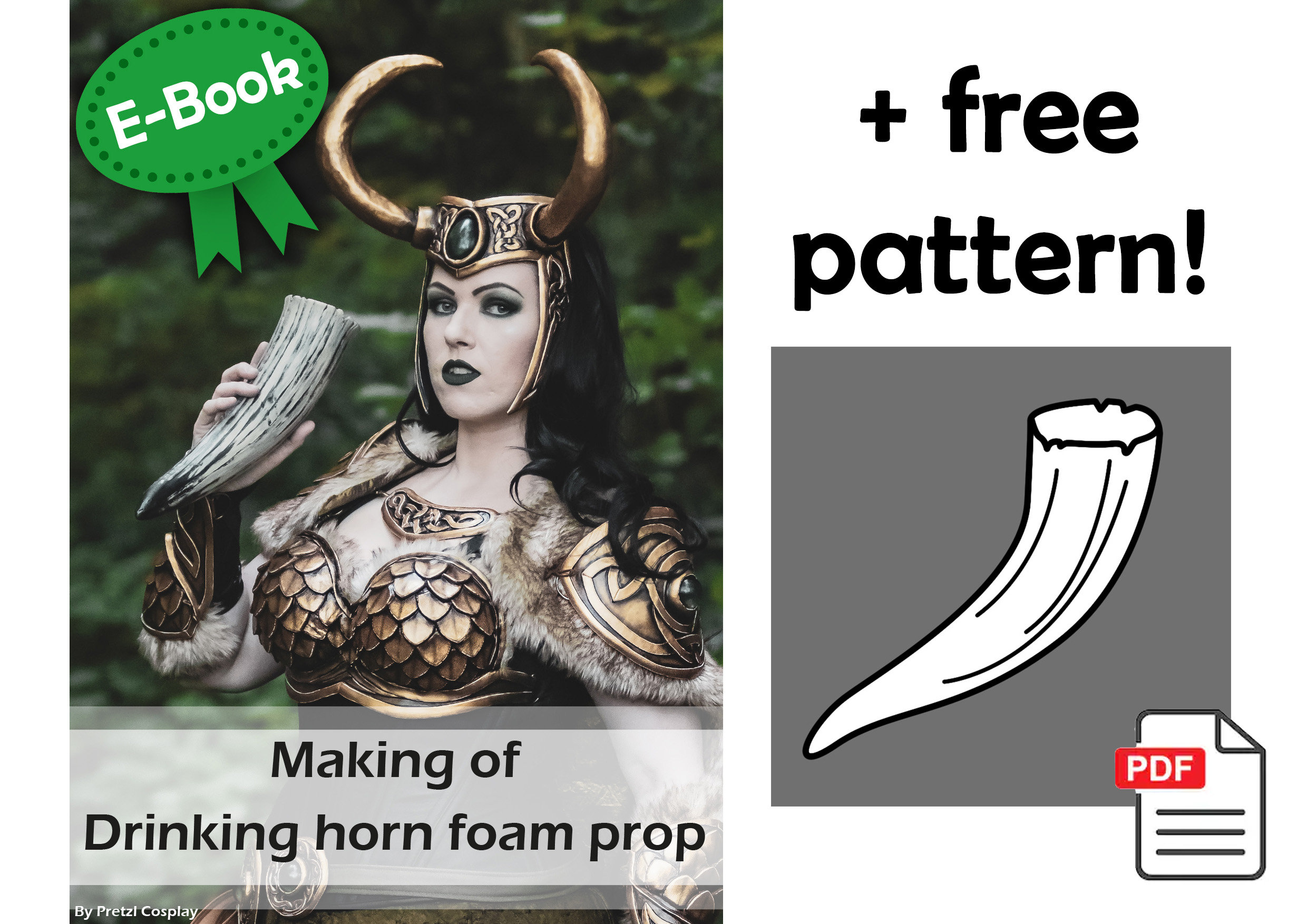 Tutorial E-book AND pattern 'foam prop drinking horn for | Etsy