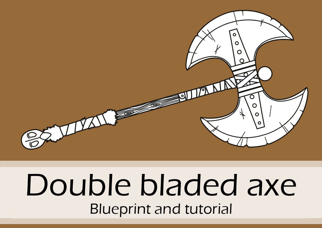 Big Double Bladed Astrid Viking Axe Blueprint and Tutorial by Pretzl ...