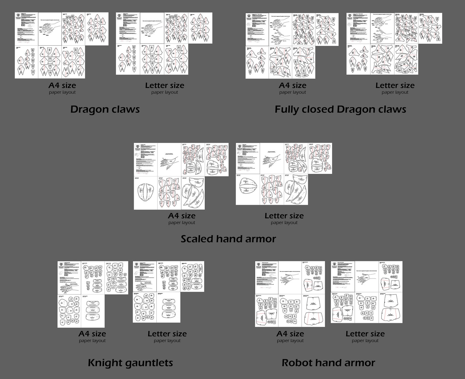 Foam/worbla Hand and Finger Armor Pattern Collection by Pretzl - Etsy