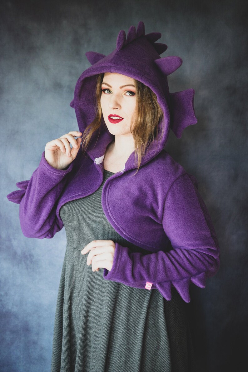 Purple Dragon Cosplay Costume Hoodie shrug Style Fantasy - Etsy