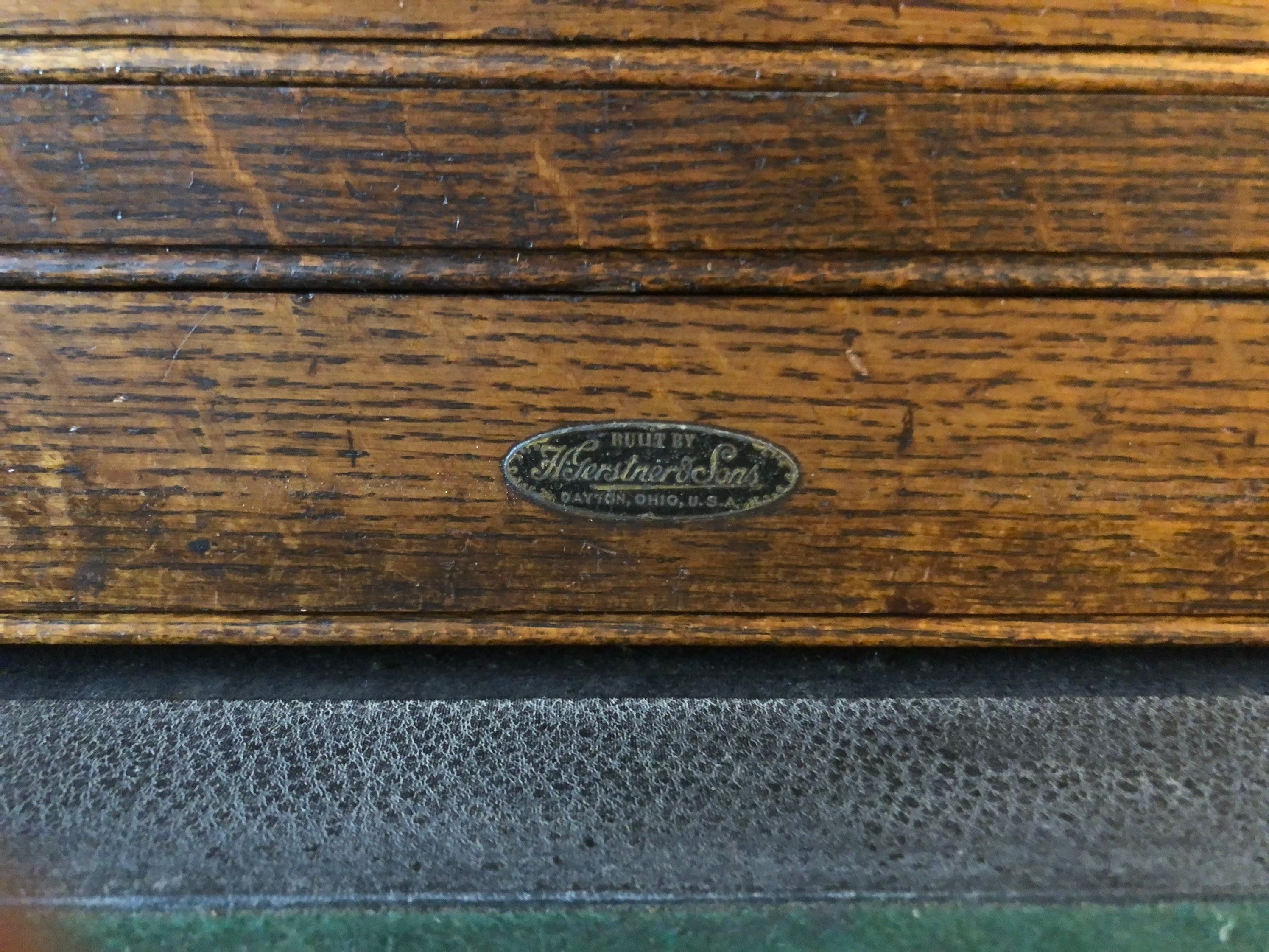 VTG Gerstner Style 52 Wood & Leatherette Machinist Tool Chest W/ Key ...