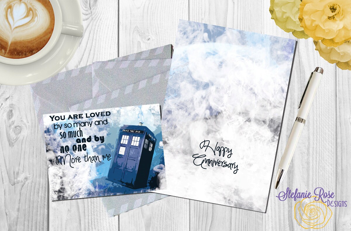 Digital Doctor Who Card printable Happy Anniversary You Are Loved by so ...