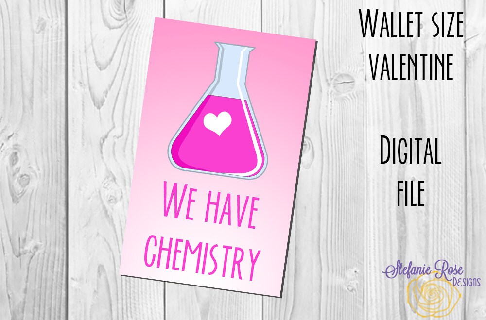 We Have Chemistry Printable Valentine - Etsy