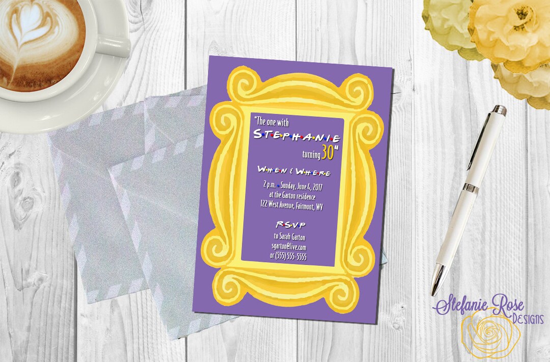 Friends TV Show Birthday Invitation digital - Etsy