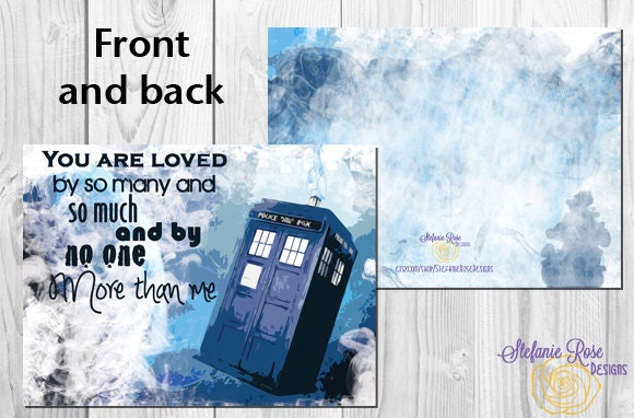 Digital Doctor Who Card printable Happy Anniversary You Are Loved by so ...