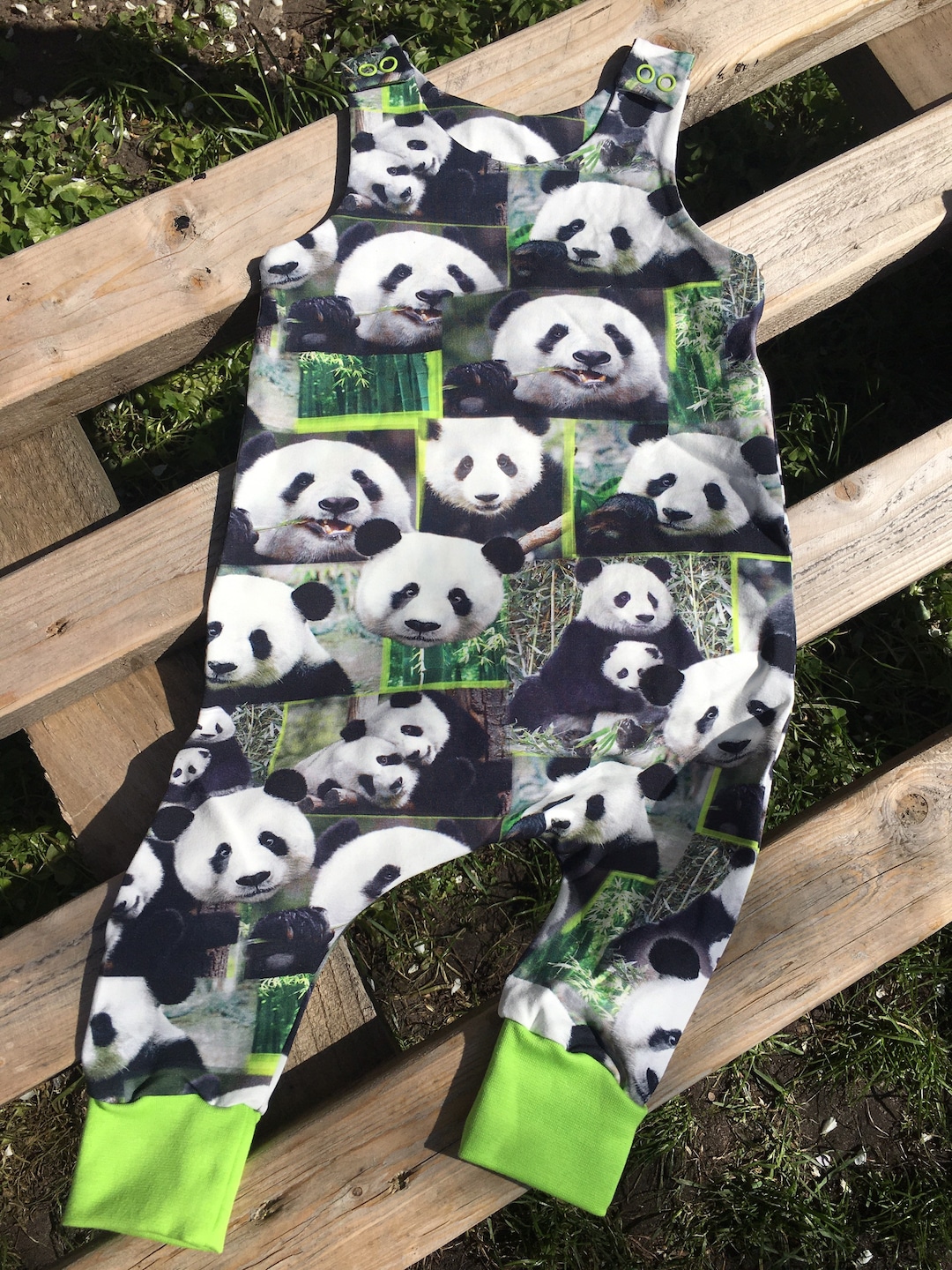 Pandas Jersey Dungarees 9-12 Months - Etsy