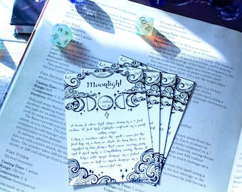 Tree Spell Card Printable and Fillable Template Digital Download for ...