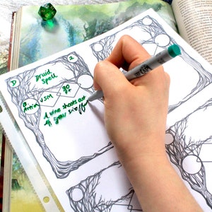 Tree Spell Card Printable and Fillable Template- Digital Download for ...