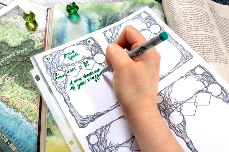Tree Spell Card Template – Printable Fillable PDF for RPG Games ...