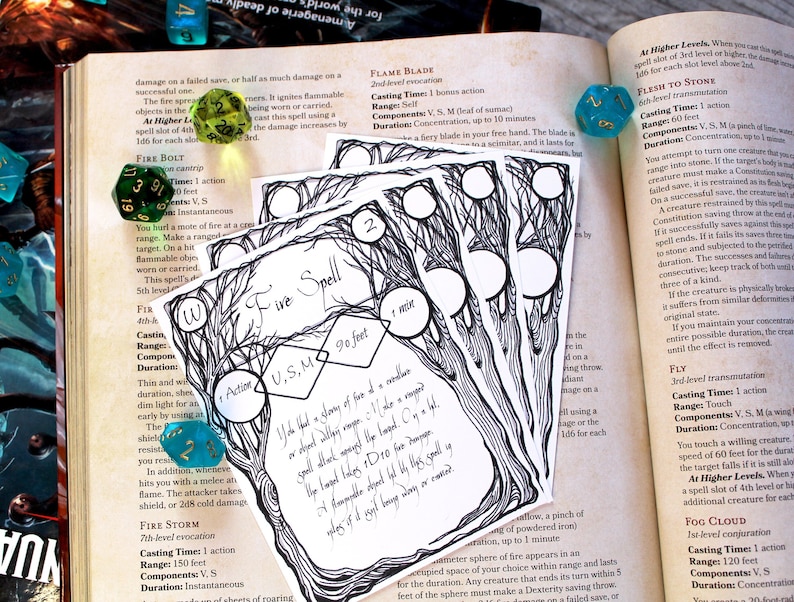 Tree Spell Card Template – Printable Fillable PDF for RPG Games ...