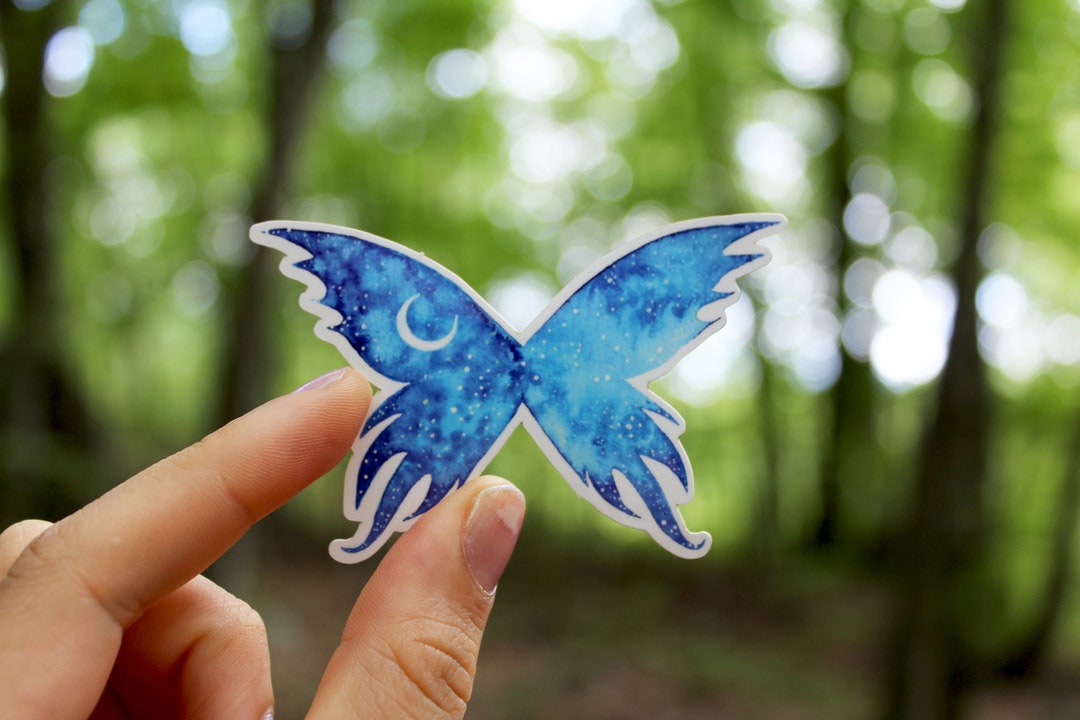 Midnight Fairy Wings Sticker, Faerie Wing Sticker - Etsy