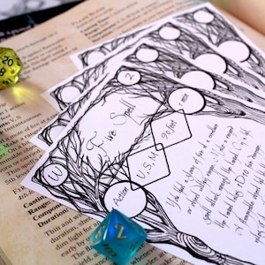 Tree Spell Card Printable and Fillable Template- Digital Download for ...