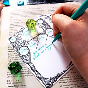 Tree Spell Card Printable and Fillable Template- Digital Download for ...