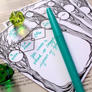 Tree Spell Card Printable and Fillable Template- Digital Download for ...