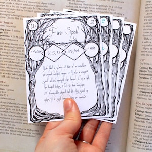 Tree Spell Card Printable and Fillable Template- Digital Download for ...