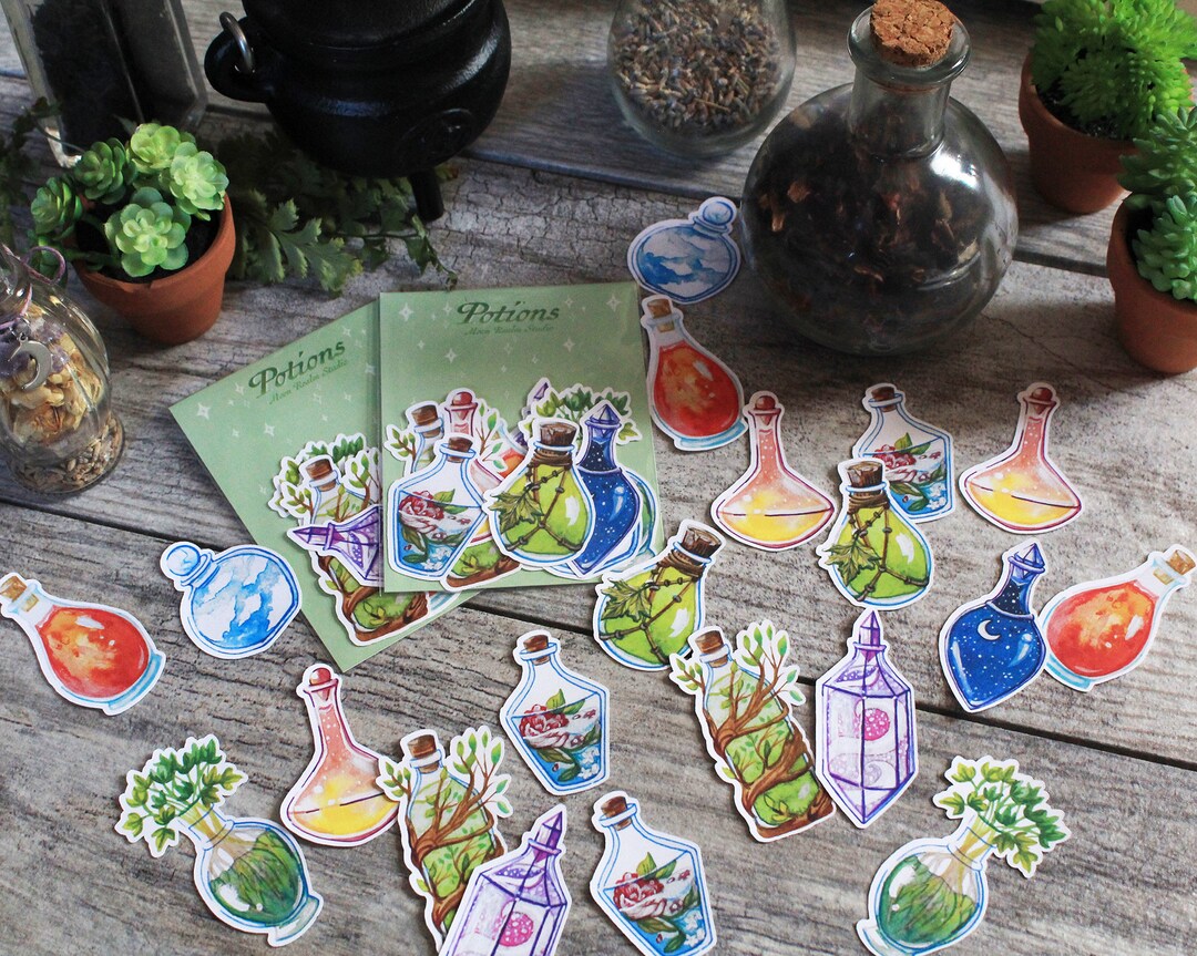 Potion Bottle Stickers Pack - Etsy