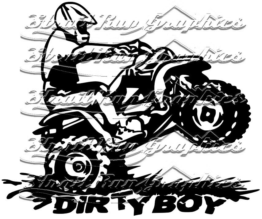 Dirty Boy ATV Riding SVG File Side by Side UTV 4 Wheeler - Etsy