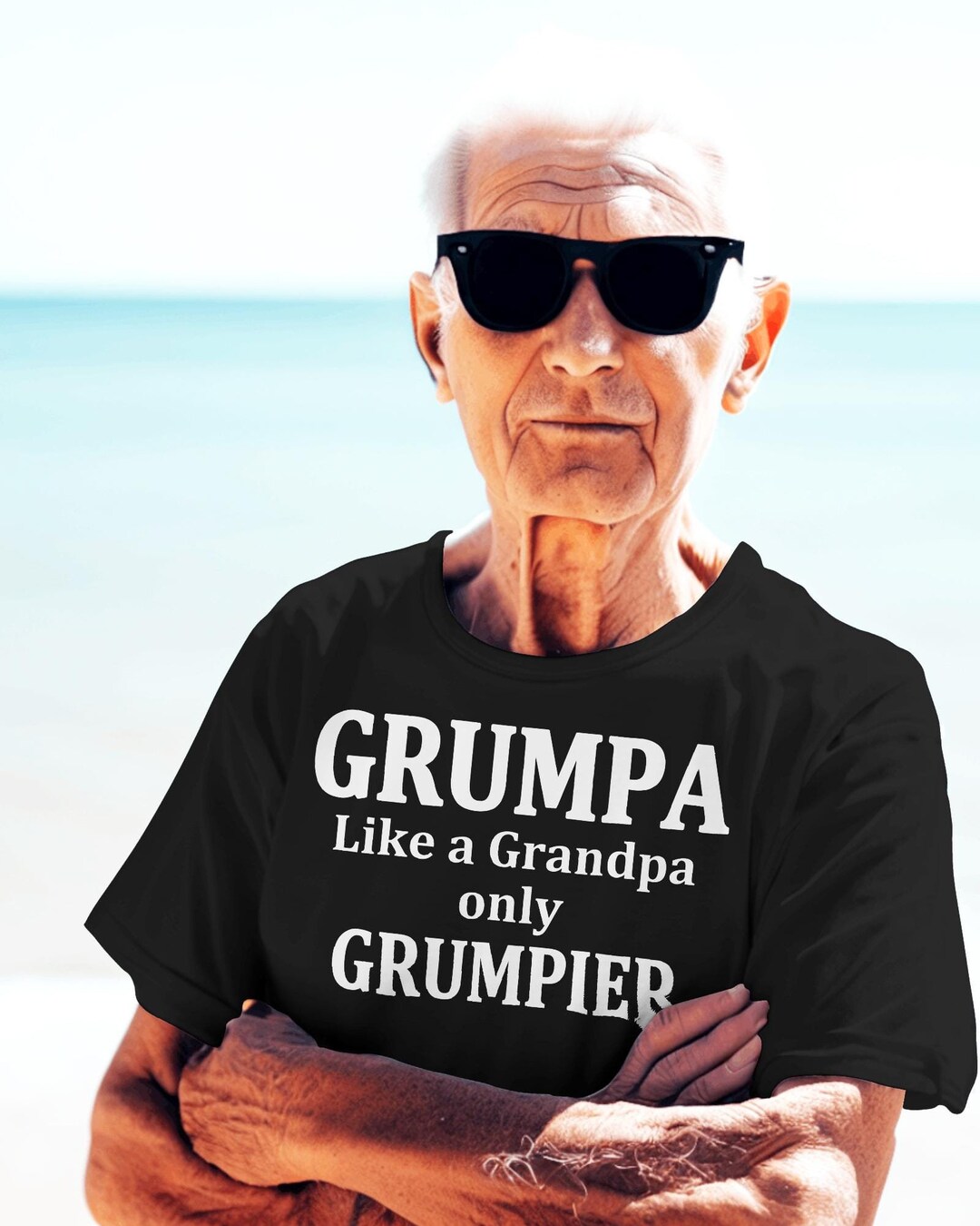 Grumpy Grandpa T-shirt, "grumpa Like a Grandpa Only Grumpier", Bad Mood ...