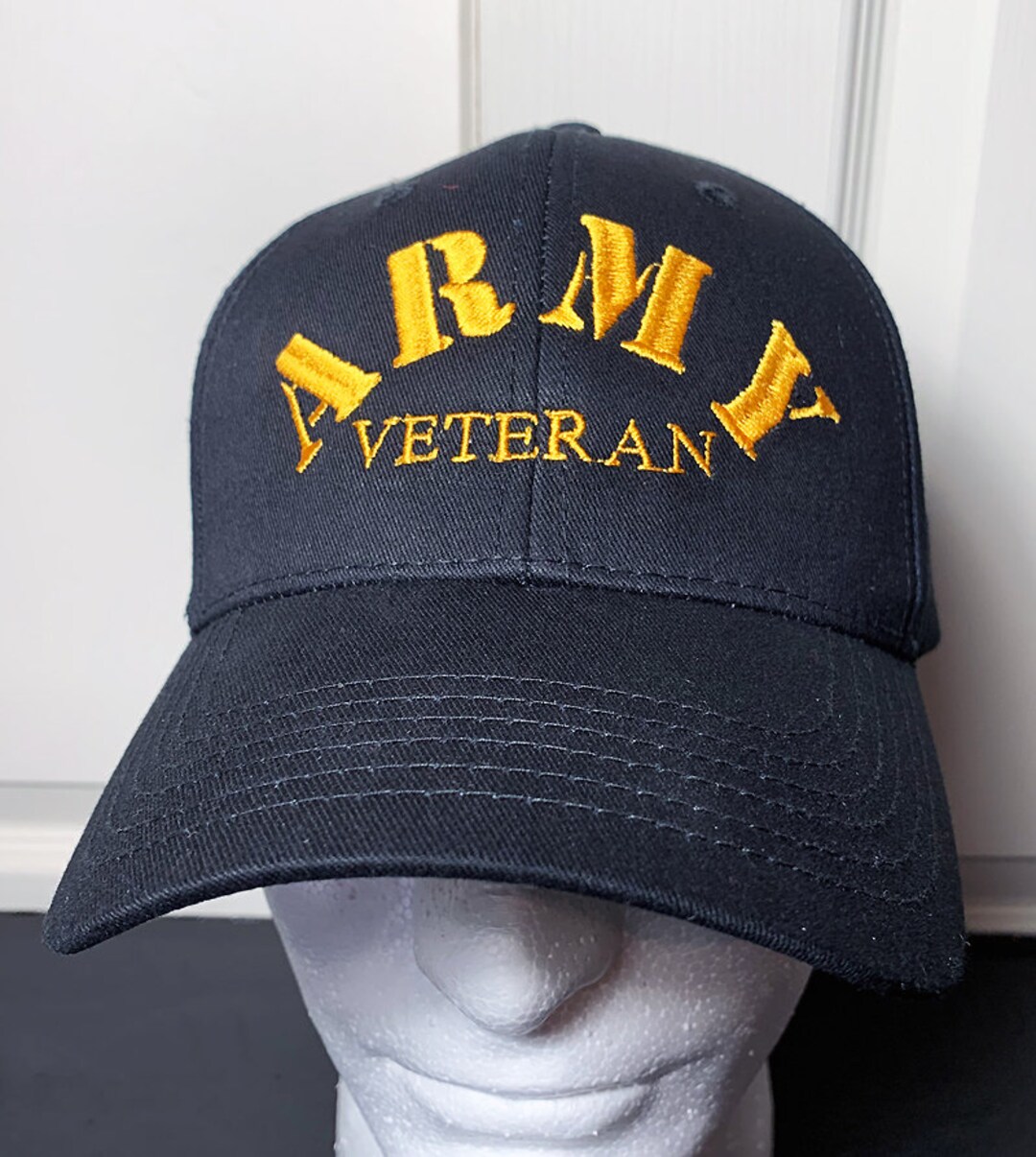 Embroidered Army Veteran Cap, Military Vet Hat, Patriotic Gift - Etsy