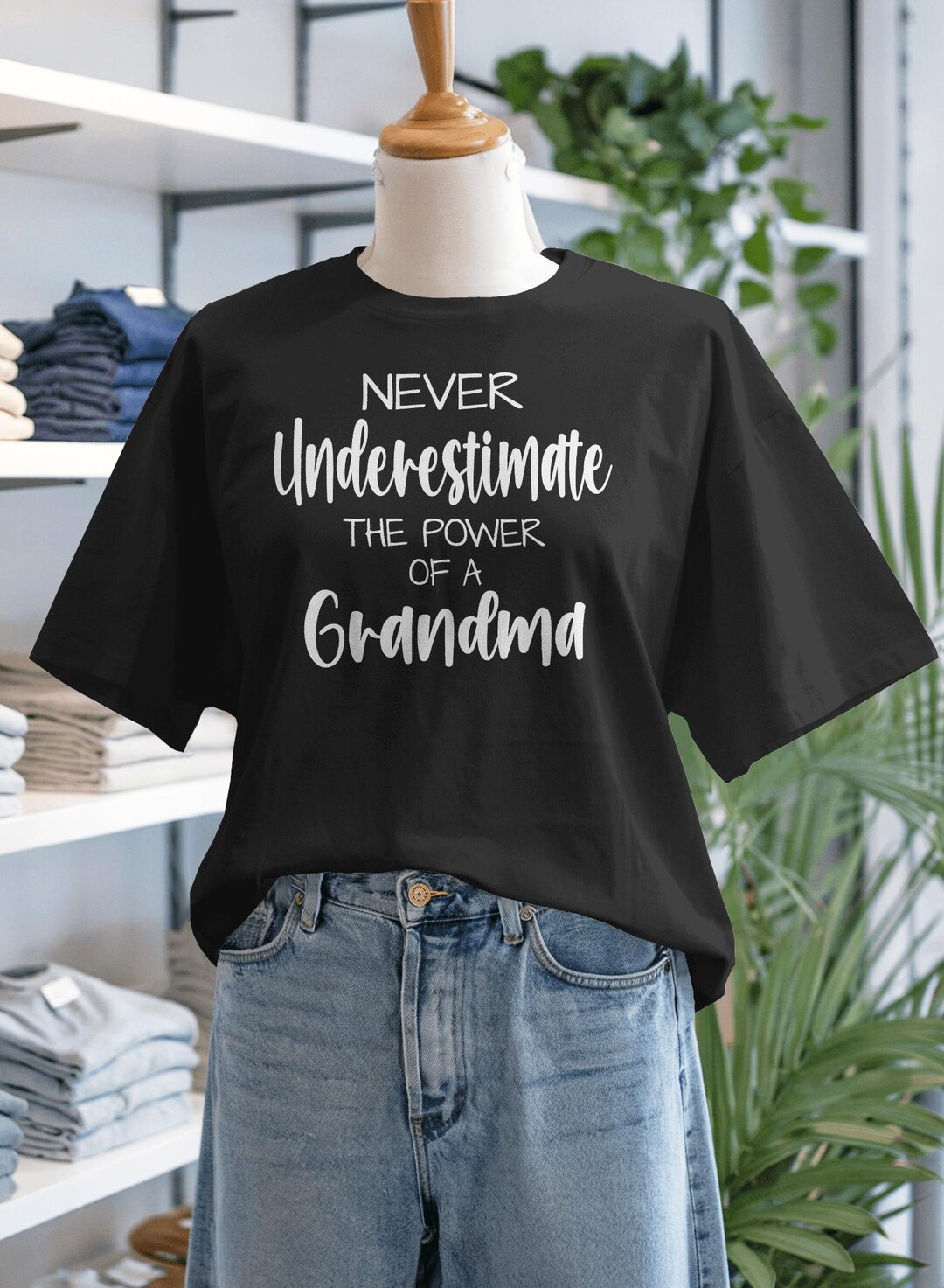 Grandma Shirt, Never Underestimate the Power, Gift for Granny - Etsy