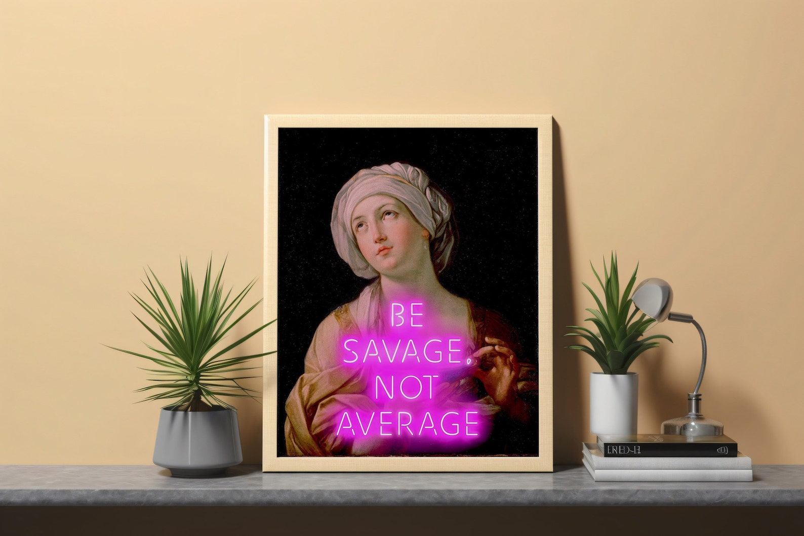 Be Savage Not Average Altered Neon Art Wall/printable Neon Wall Art ...