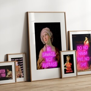 Be Savage Not Average Altered Neon Art Wall/printable Neon Wall Art ...