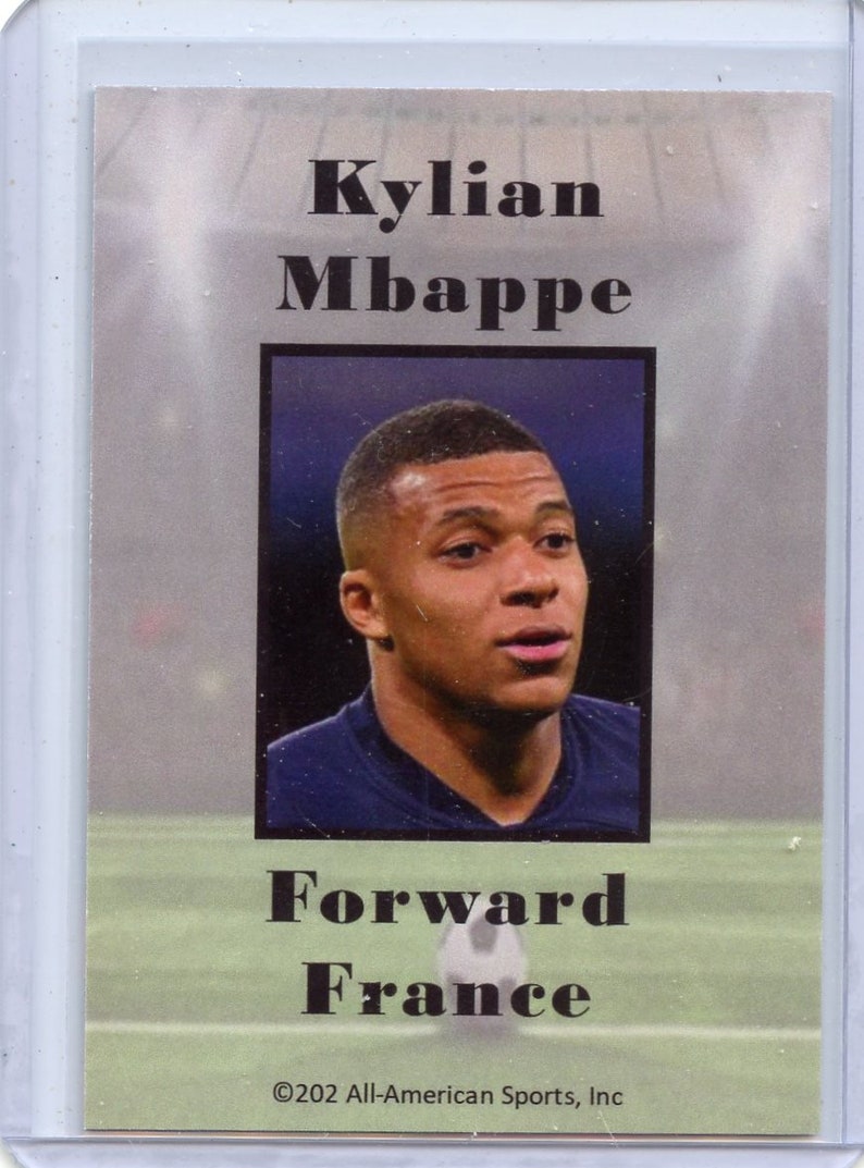 Kylian Mbappe Paris Saint-germain Soccer Card - Etsy