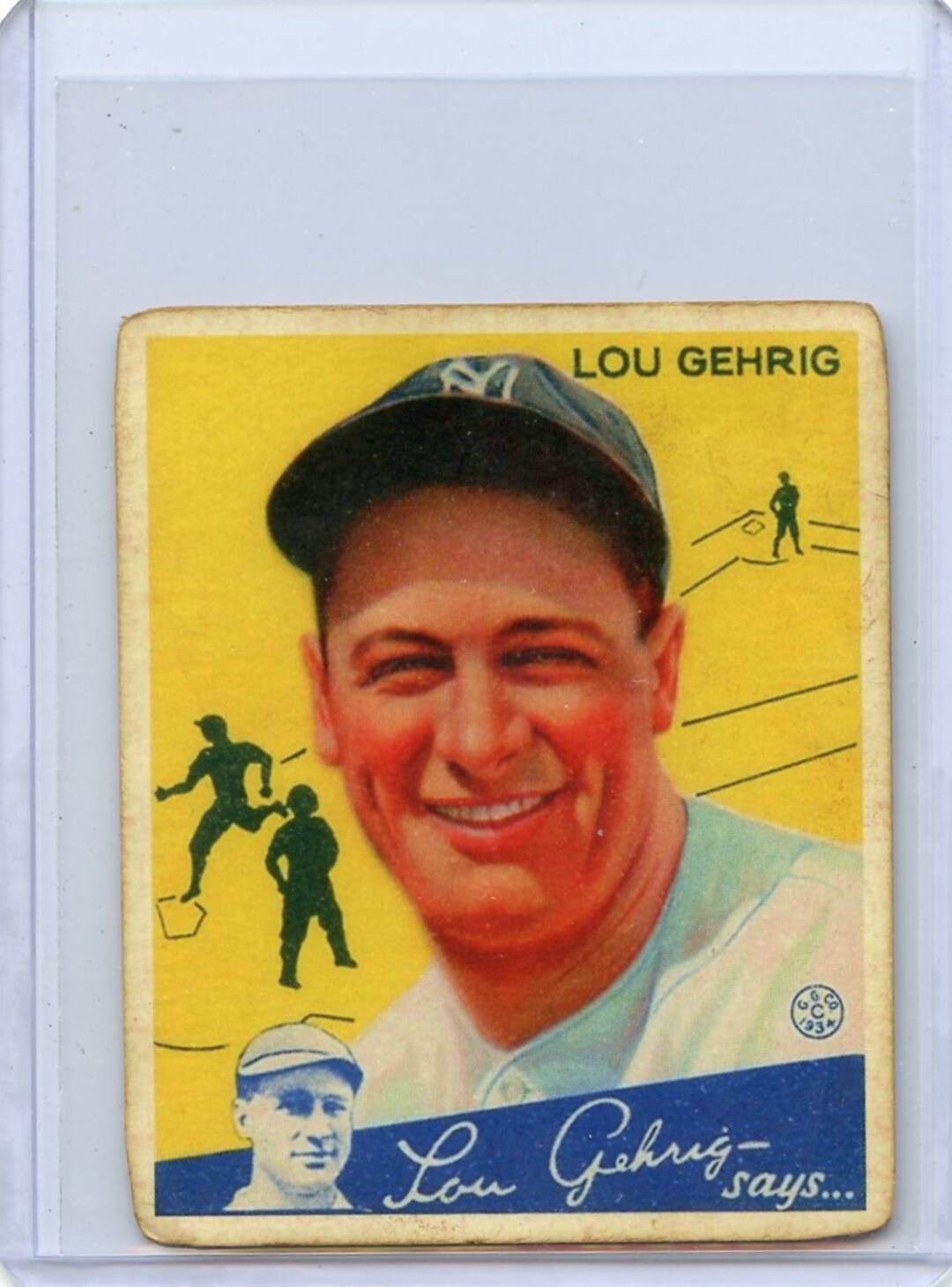 Lou Gehrig Vintage Looking Baseball RP Card - Etsy