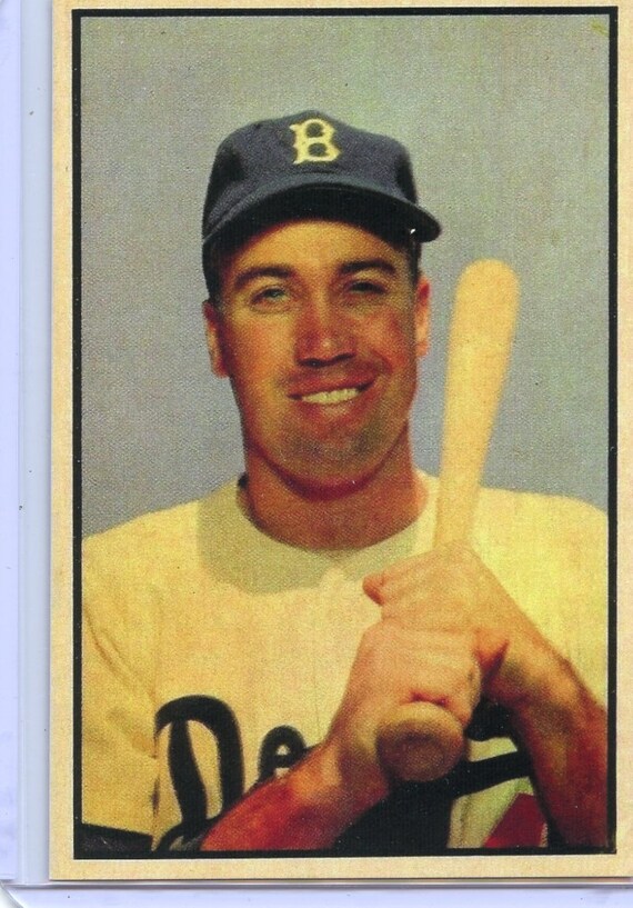 1953 bowman duke snider reprint card | Etsy