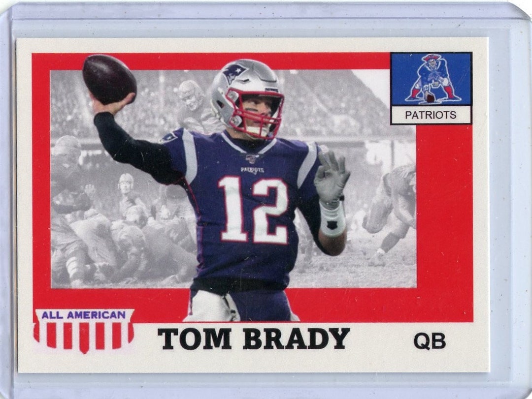 Tom Brady All American Football Card - Etsy