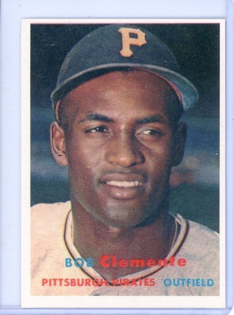 1957 Topps Roberto Clemente Pittsburgh Pirates Reprint - Etsy