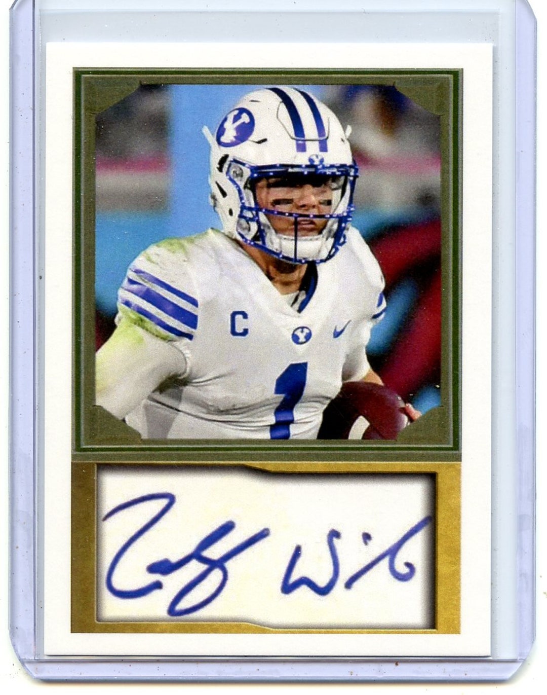 Zach Wilson Rookie Byu Limited Edition Short Print Facsimile Signature ...