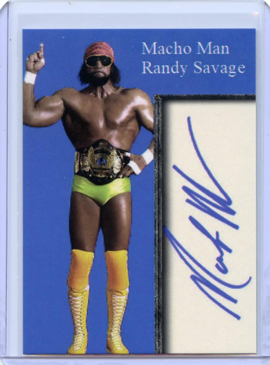 Macho Man Randy Savage Wwe Wrestling Facsimile Autographed Card - Etsy