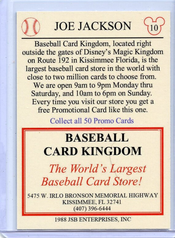 Shoeless Joe Jackson Baseball Card