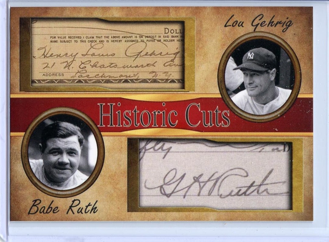 Lou Gehrig & Babe Ruth 2019 Historic Cuts Limited Edition Short Print ...