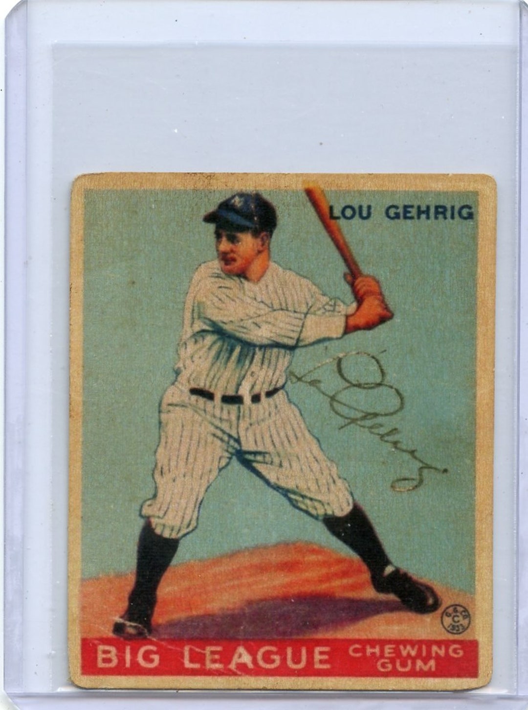 Lou Gehrig Vintage Looking Baseball RP Card - Etsy