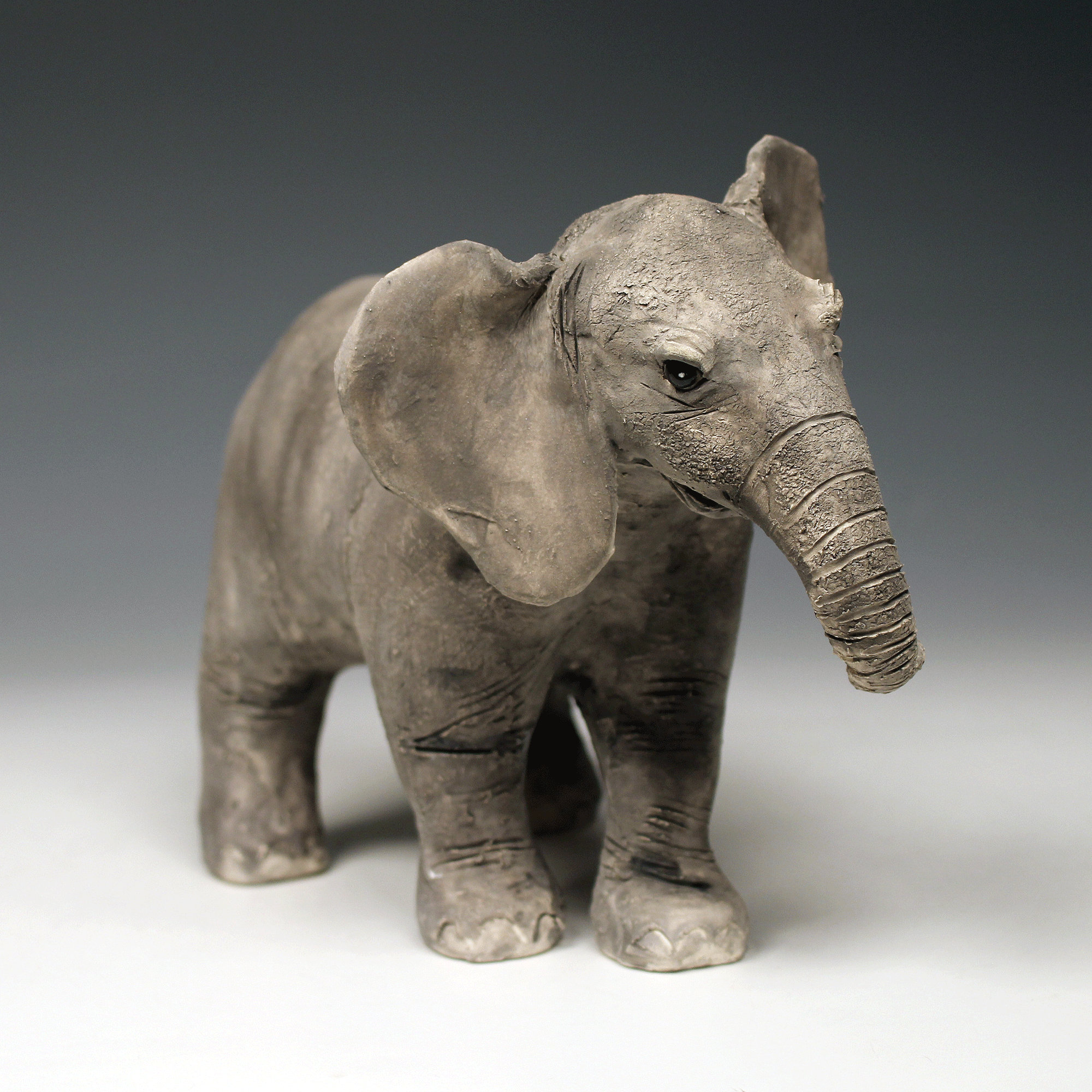 Ceramic Baby Elephant Sculpture - Etsy