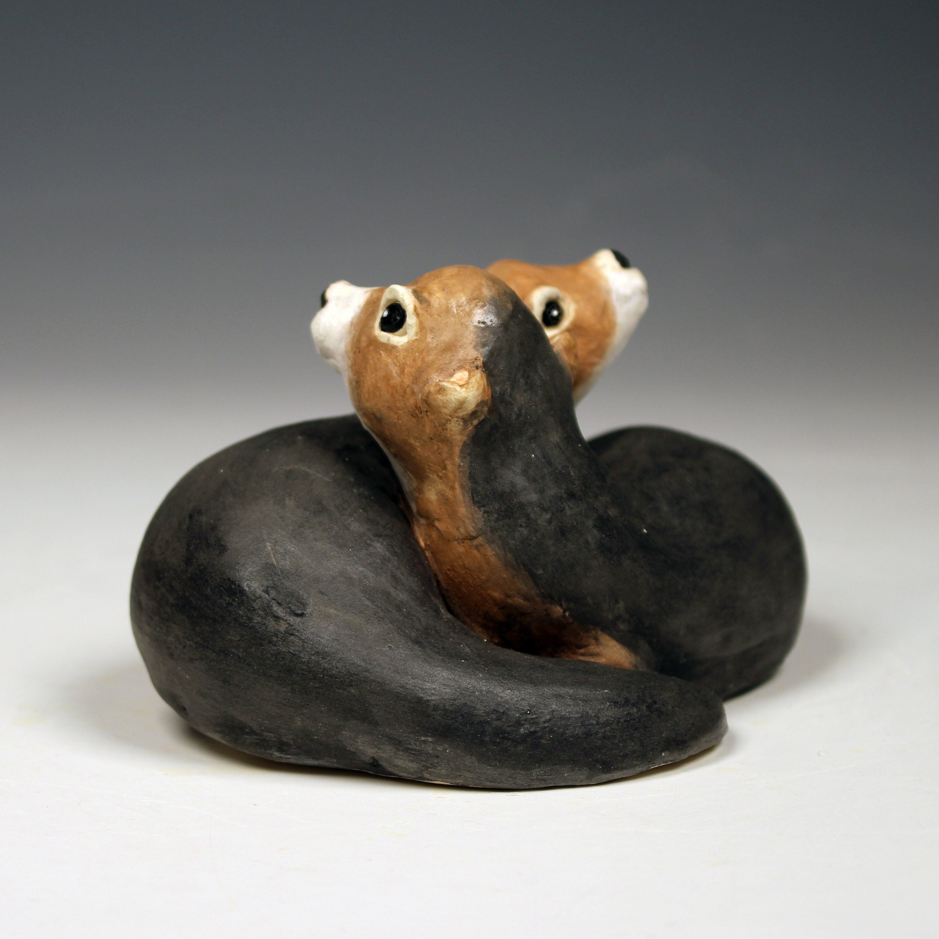 Two Realistic Ceramic River Otters Sculpture, Cuddling Otter Couple - Etsy
