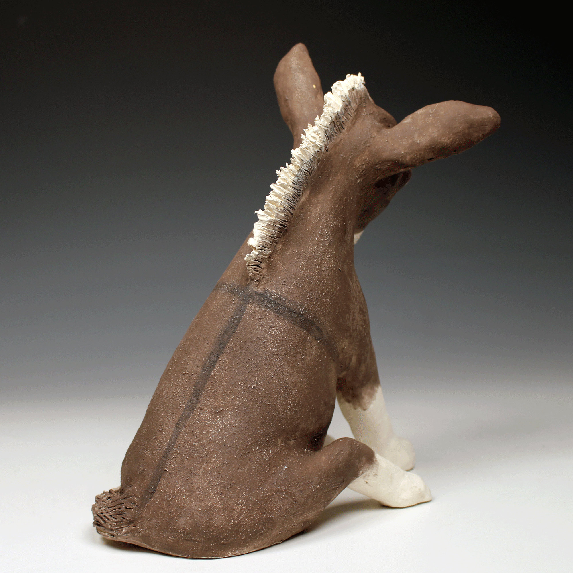 Ceramic Sitting Donkey Sculpture - Etsy