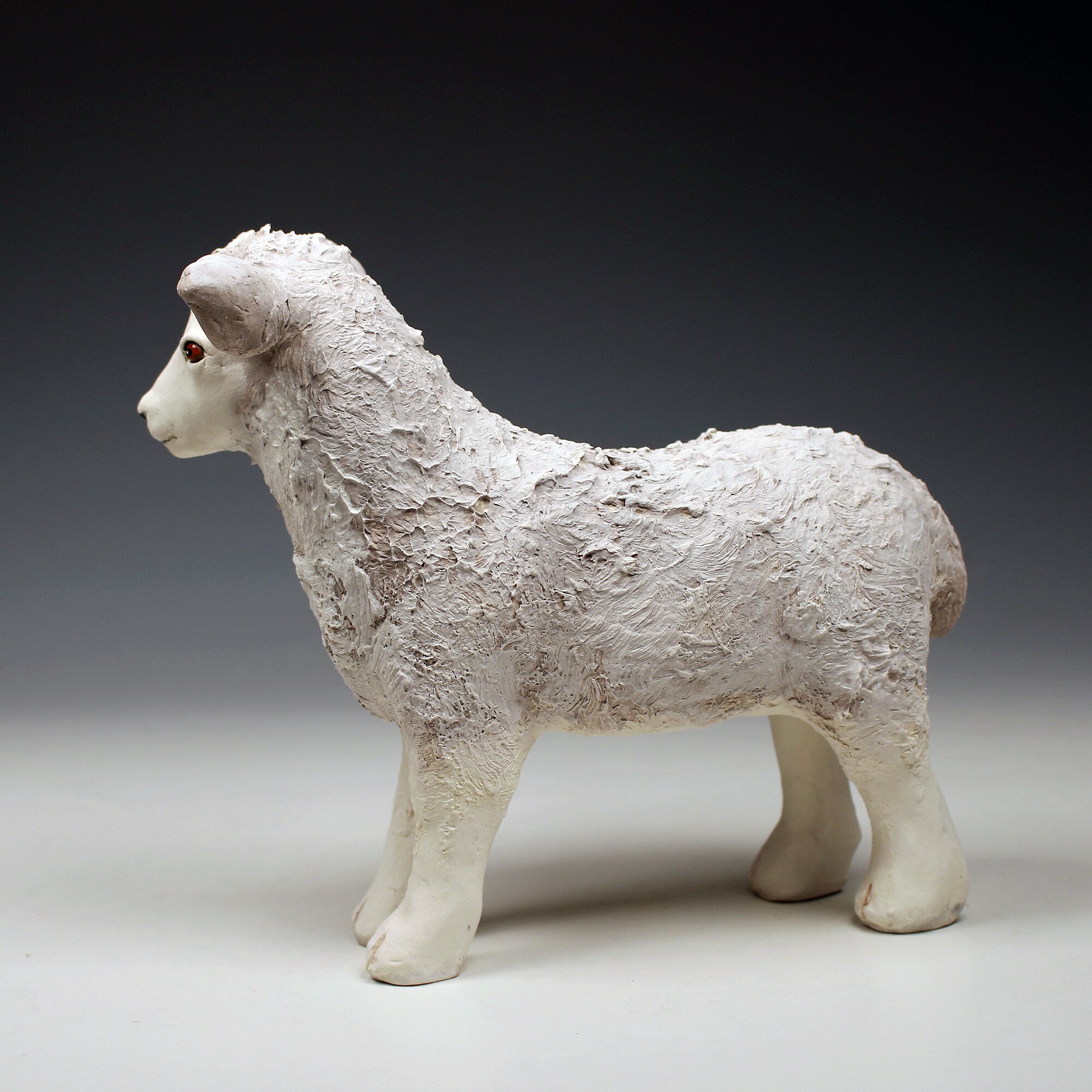 Ceramic lamb innocent pretty lamb sculpture | Etsy
