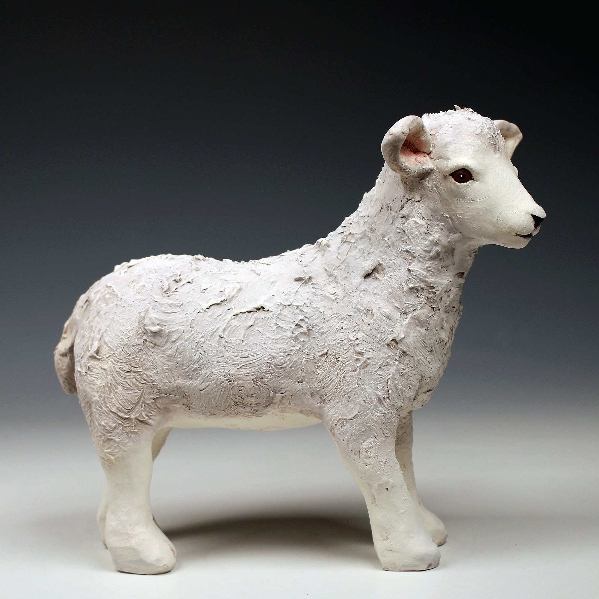 Ceramic lamb innocent pretty lamb sculpture | Etsy