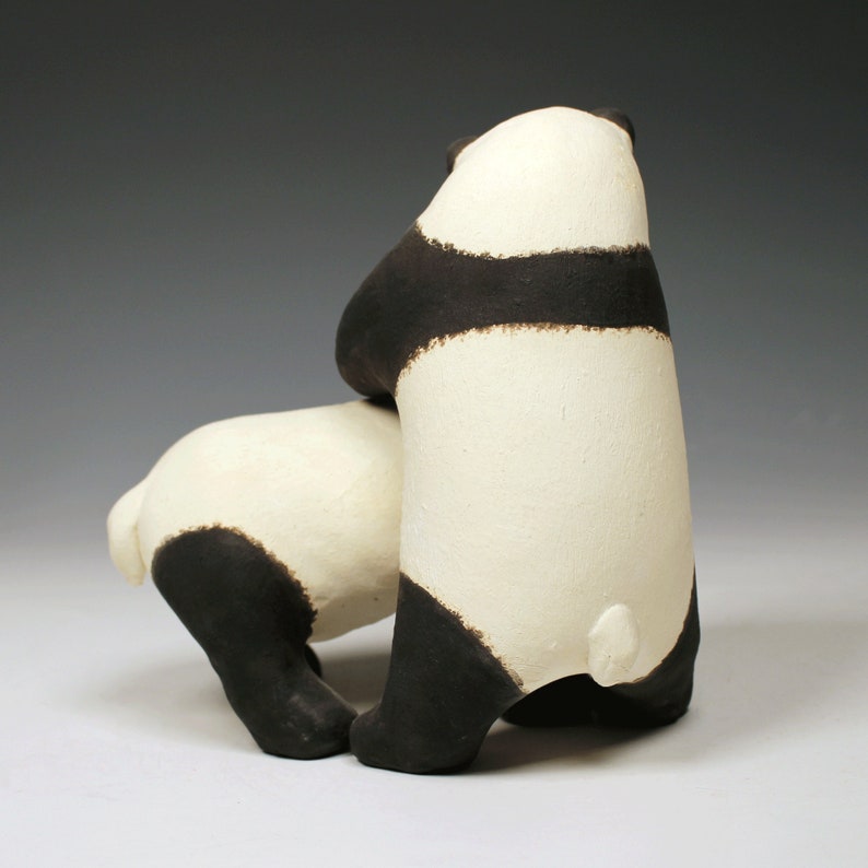 Ceramic Sculpture of 2 Pandas - Etsy