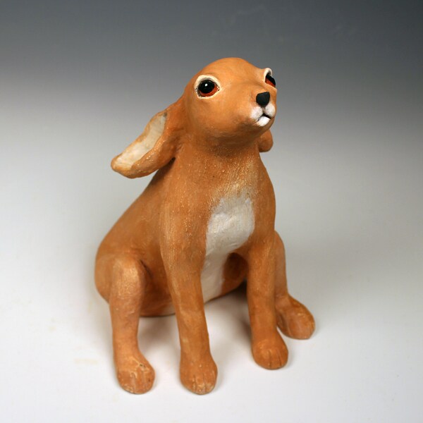 Moon Gazing Hare Sculpture - Etsy