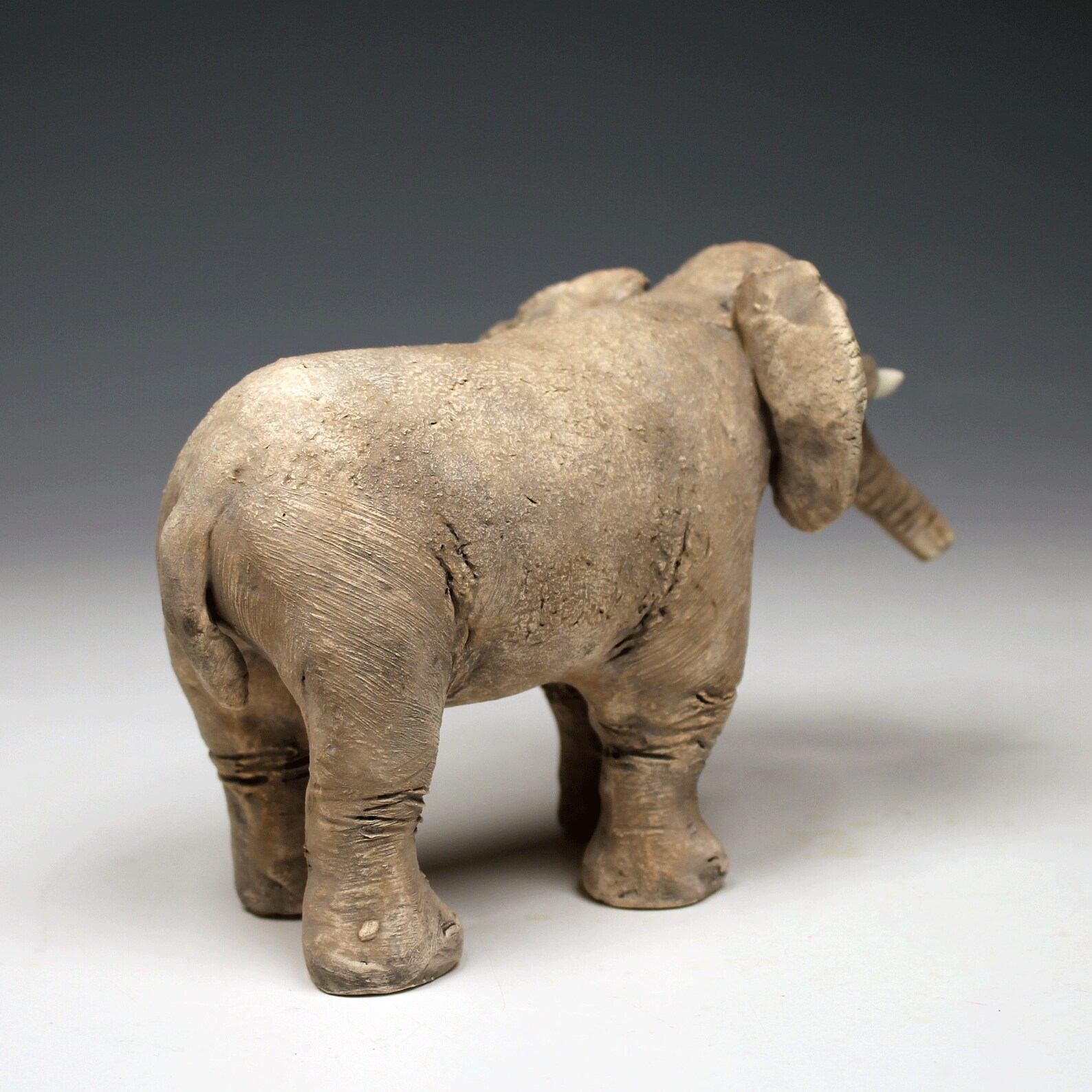 Ceramic Small Elephant Sculpture - Etsy