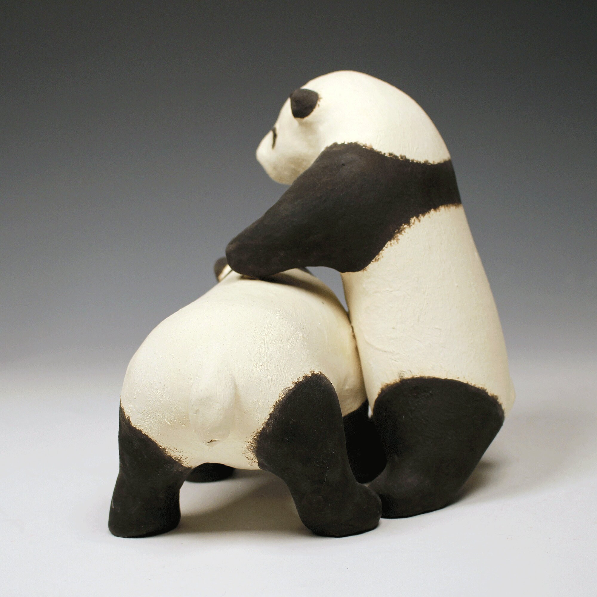 Ceramic Sculpture of 2 Pandas - Etsy