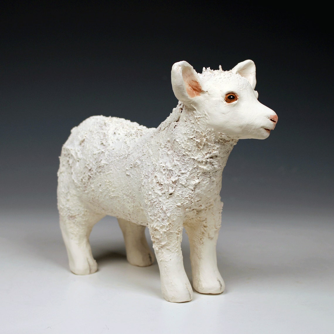 Ceramic Lamb, Innocent, Pretty Lamb Sculpture - Etsy