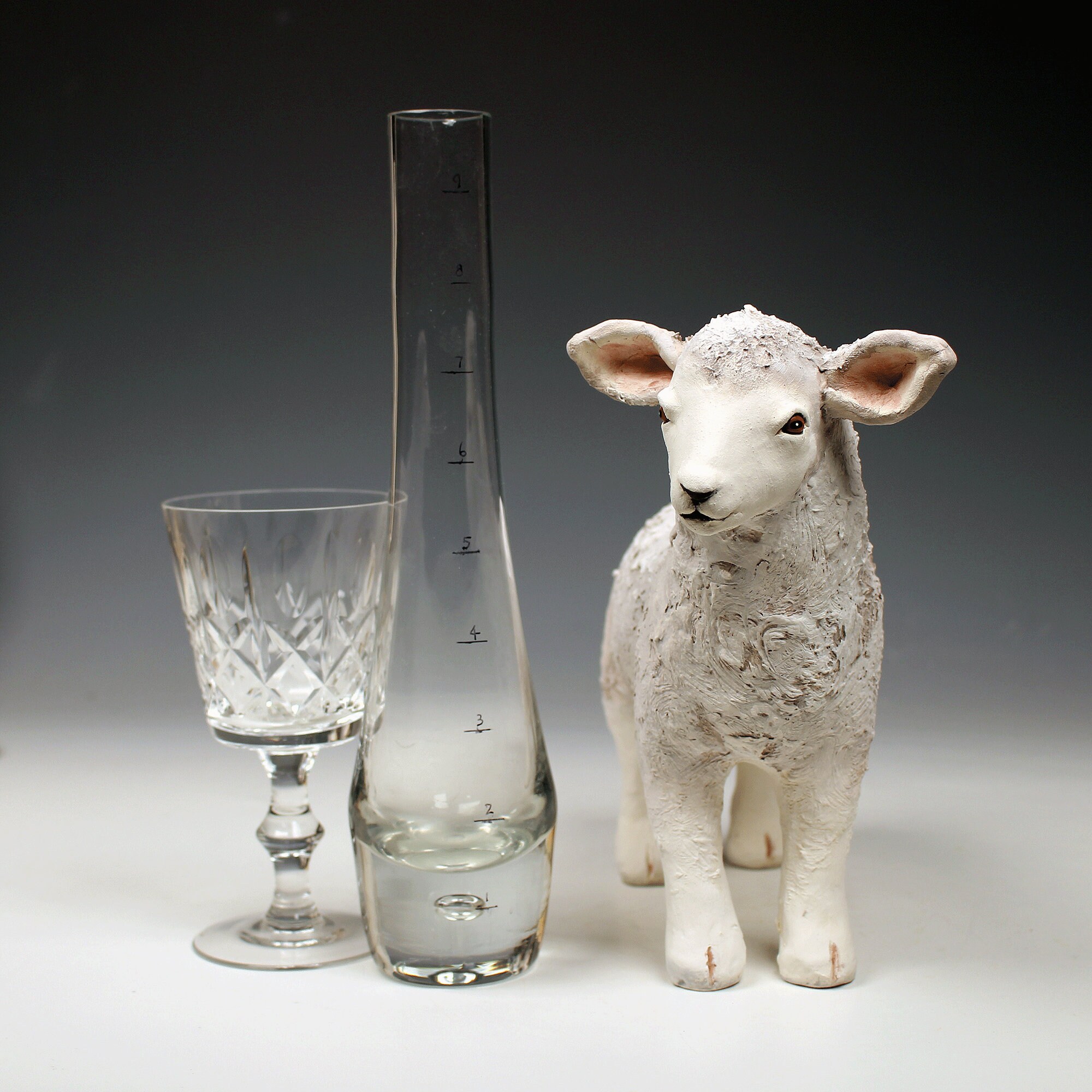 Ceramic lamb innocent pretty lamb sculpture | Etsy