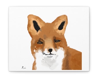 Beautiful Large Baby Fox Canvas Wall Art - Etsy