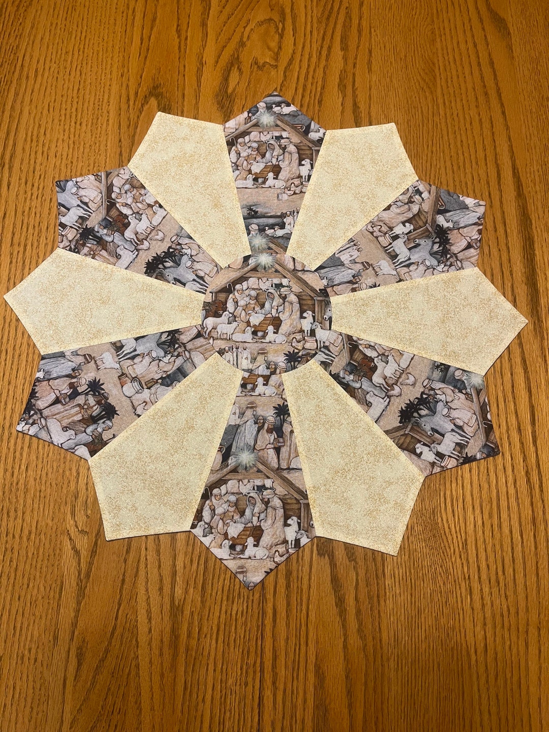 Nativity Scene With Gold - Decoration - Winter - Christmas - Holiday ...