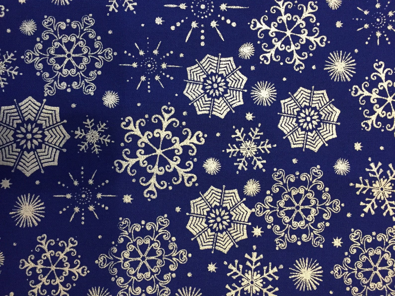 Blue - Snowflakes - Royal Blue - Silver - White - Winter - Christmas ...